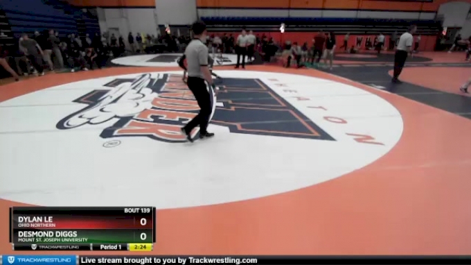133 lbs Champ. Round 2 - Dylan Le, Ohio Northern vs Desmond Diggs ...