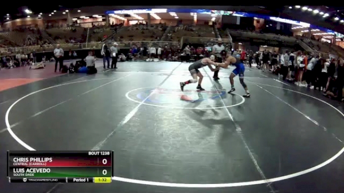 120 lbs Champ. Round 2 - Chris Phillips, Central (Carroll) vs Luis ...