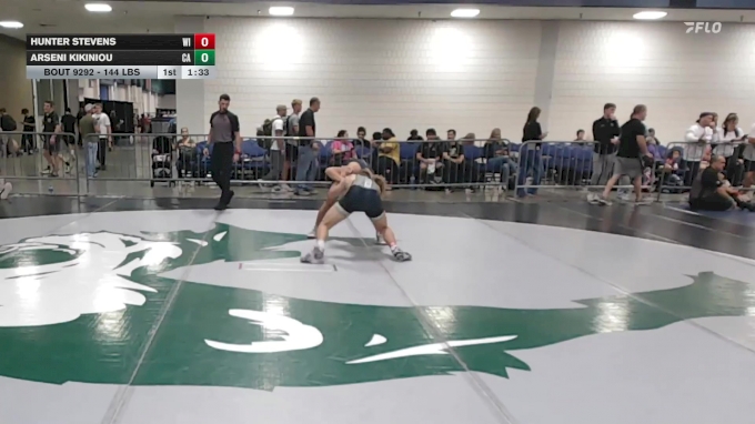 144 lbs Round Of 16 - Hunter Stevens, WI vs Arseni Kikiniou, CA
