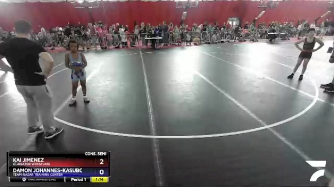 84 lbs Cons. Semi - Kai Jimenez, Gladiator Wrestling vs Damon Johannes ...