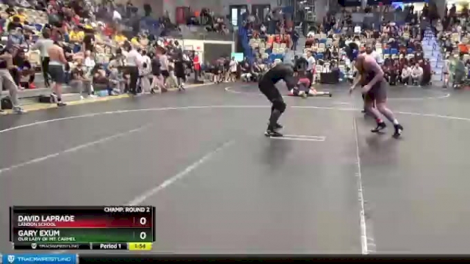195 lbs Champ. Round 2 - David LaPrade, Landon School vs Gary Exum, Our ...