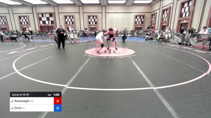 138 lbs Consi Of 16 #1 - Justin Kavanagh, Md vs Joshua Miguel Ortiz, Nj