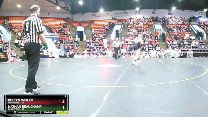 113 lbs Quarterfinals (8 Team) - Kolten Weiler, Whitehall vs Nathan ...