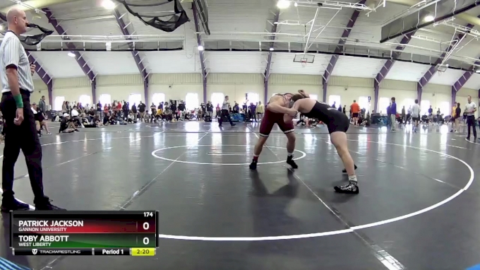 174 lbs Semifinal - Patrick Jackson, Gannon University vs Toby Abbott ...
