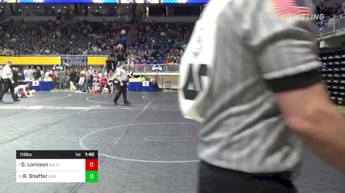 115 lbs Round Of 16 - Dawson Lomison, Bald Eagle Area vs Riley Shaffer ...