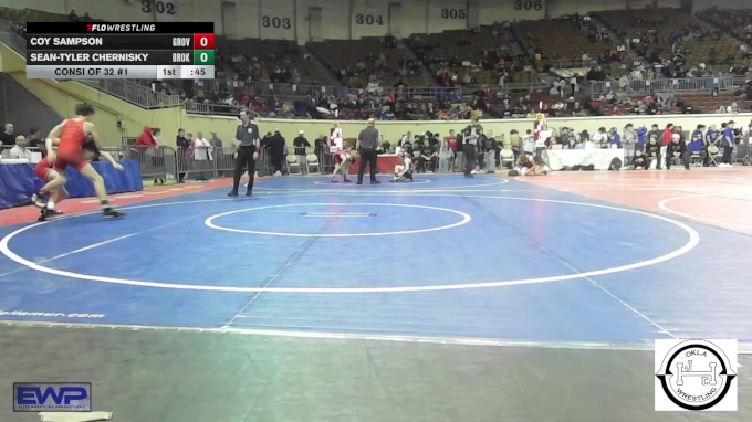 113 lbs Consi Of 32 #1 - Coy Sampson, Grove vs Sean-Tyler Chernisky ...