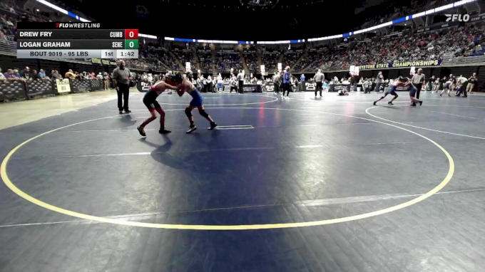 95 lbs Pigtails - Drew Fry, Cumberland Valley vs Logan Graham, Seneca ...