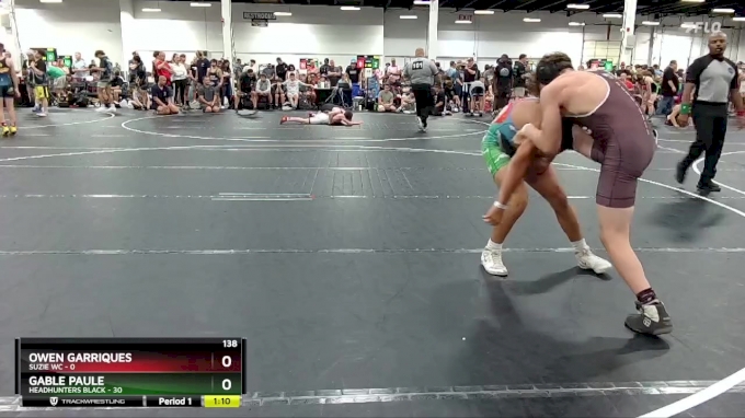 138 lbs Round 2 (6 Team) - Gable Paule, Headhunters Black vs Owen ...