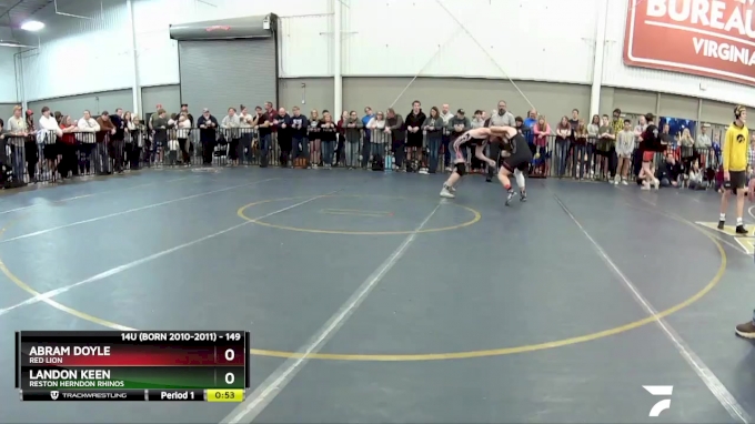 149 lbs Quarterfinal - Landon Keen, Reston Herndon Rhinos vs Abram ...