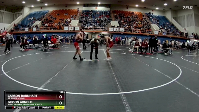 138 lbs Champ. Round 1 - Carson Barnhart, St. James School vs Gibson ...