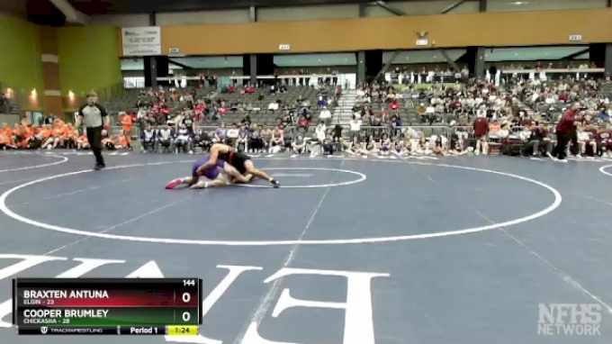 144 lbs Semifinals (8 Team) - Cooper Brumley, CHICKASHA vs Braxten ...