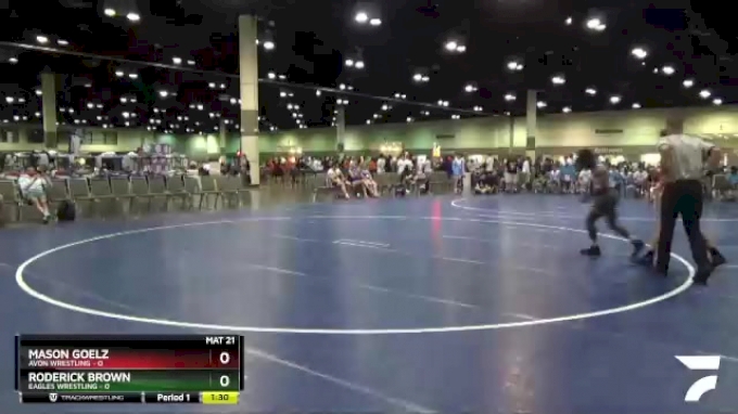 106 lbs Round 3 (6 Team) - Roderick Brown, Eagles Wrestling vs Mason ...