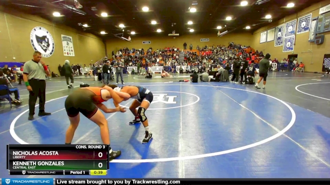 132 lbs Cons. Round 3 - Kenneth Gonzales, Central East vs Nicholas ...