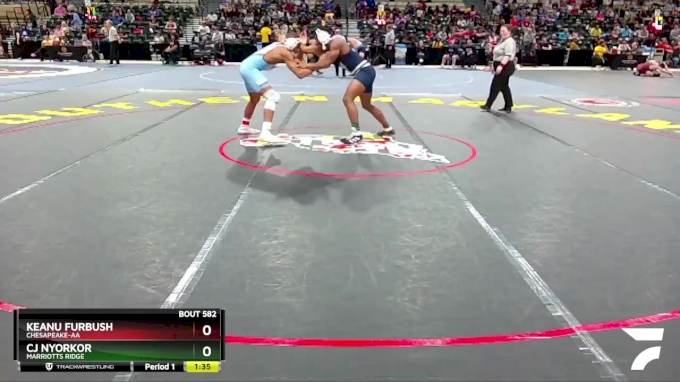 175-4A/3A Champ. Round 1 - Keanu Furbush, Chesapeake-AA vs CJ Nyorkor ...