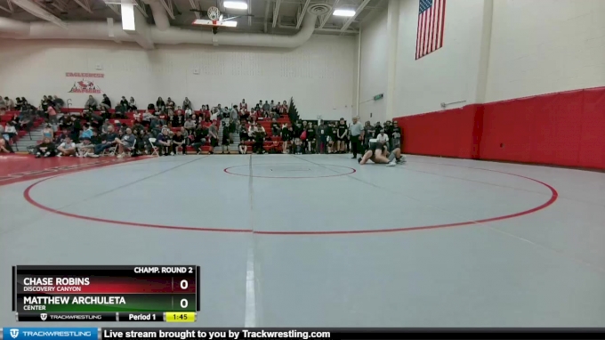 120 lbs Champ. Round 2 - Matthew Archuleta, Center vs Chase Robins ...