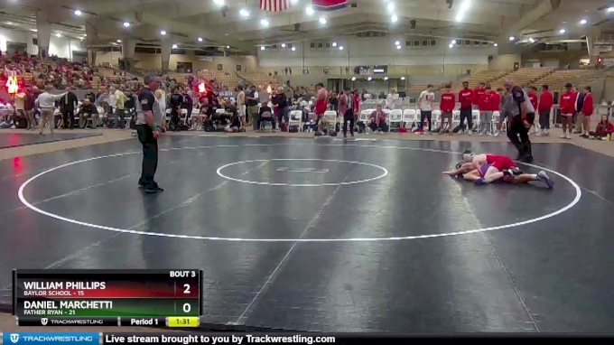 106 lbs Placement (4 Team) - William Phillips, Baylor School vs Daniel ...