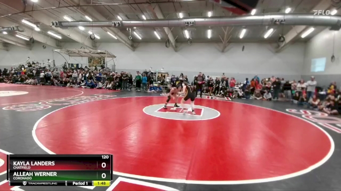 120 lbs Champ. Round 2 - Alleah Werner, Coronado vs Kayla Landers ...