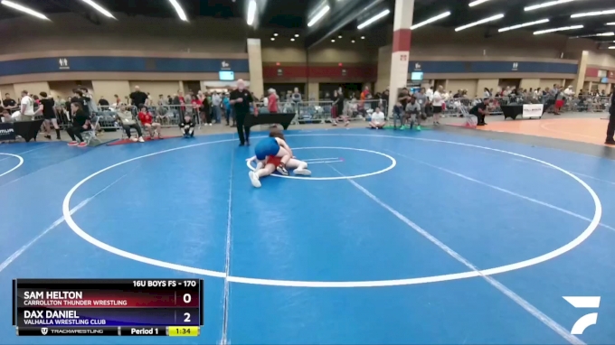 170 lbs Quarterfinal - Sam Helton, Carrollton Thunder Wrestling vs Dax ...