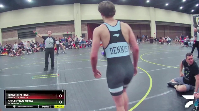 138 lbs Round 3 (6 Team) - Levi Dennis, Trinity Top Team vs TJ Meyer ...