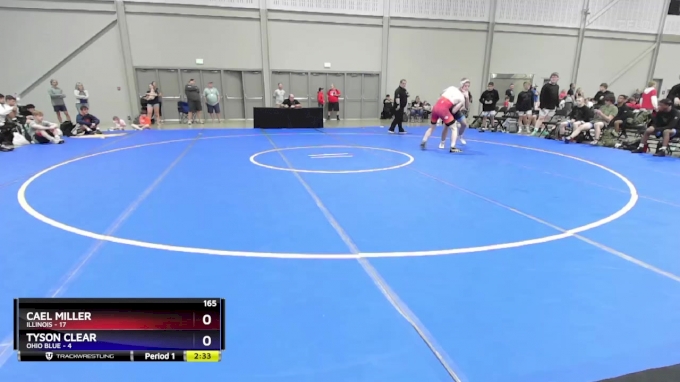 165 lbs Quarterfinals (8 Team) - Cael Miller, Illinois vs Tyson Clear ...