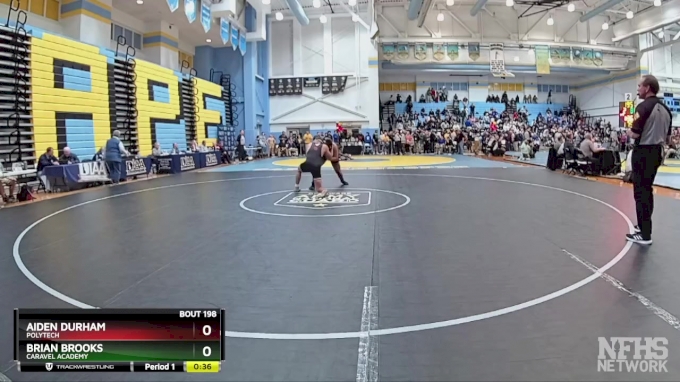 175 lbs Cons. Round 1 - Aiden Durham, Polytech vs Brian Brooks, Caravel ...