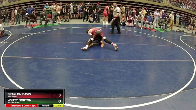 111 lbs Cons. Round 2 - Wyatt Norton, Wasatch WC vs Braylon Davis, Wolfpack
