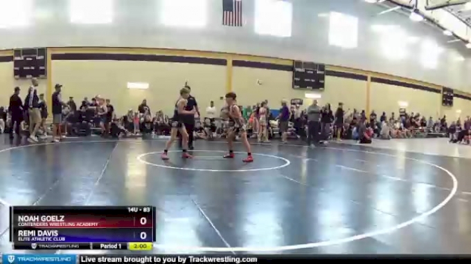 83 lbs Cons. Semi - Noah Goelz, Contenders Wrestling Academy vs Remi ...