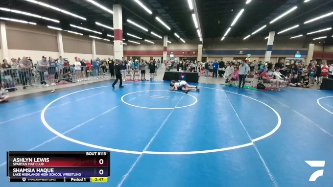 110 lbs Round 5 - Ashlyn Lewis, Spartan Mat Club vs Shamsia Haque, Lake ...