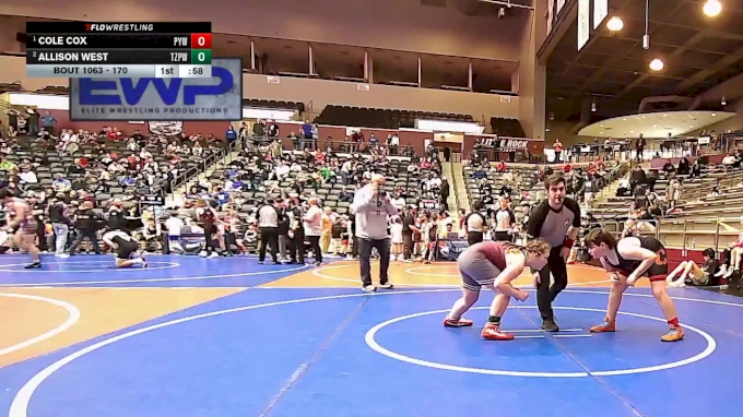 170 lbs Round 3 - Cole Cox, Panther Youth Wrestling-CPR vs Allison West ...