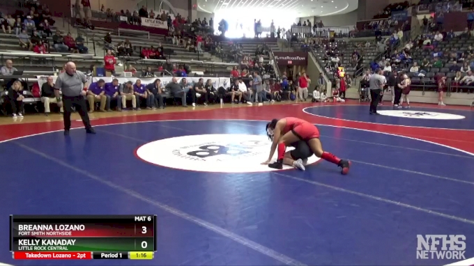 6A 120 lbs Quarterfinal - Breanna Lozano, Fort Smith Northside vs Kelly ...