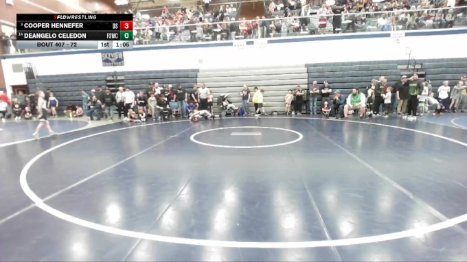 72 lbs Champ. Round 2 - Cooper Hennefer, Declo Stingers vs Deangelo ...