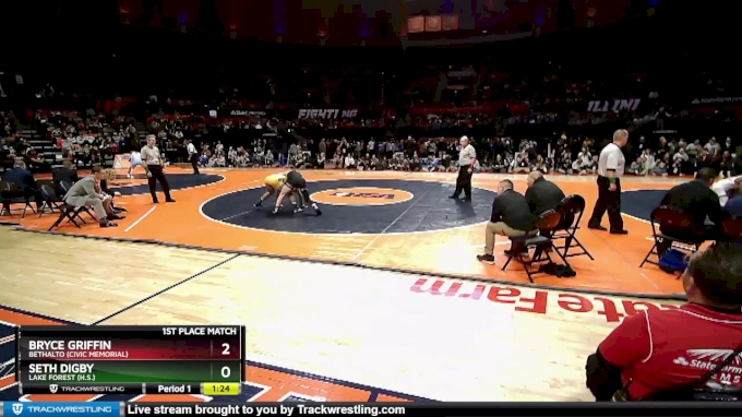 2A 157 lbs 1st Place Match - Bryce Griffin, Bethalto (Civic Memorial ...