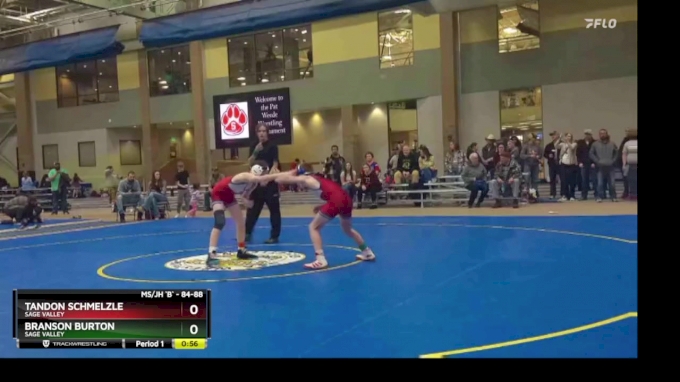 84-88 lbs Round 3 - Branson Burton, Sage Valley vs Tandon Schmelzle ...