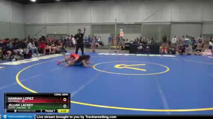 106 lbs 2nd Wrestleback (8 Team) - Hannah Lopez, Oklahoma vs Jillian ...