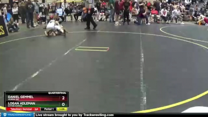 107 lbs Quarterfinal - Daniel Gemmel, Huron Wc vs Logan Adleman, Eaton ...