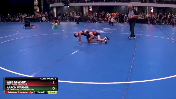 55 lbs Cons. Round 2 - Aaron Warner, Victory School Of Wrestling vs ...