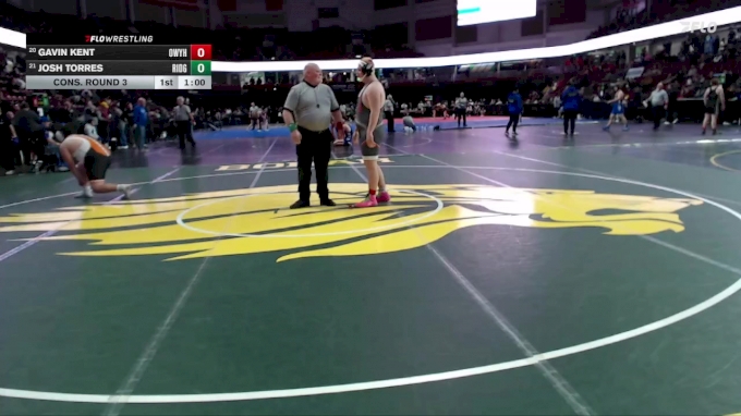 285 lbs Cons. Round 3 - Gavin Kent, Owyhee vs Josh Torres, Ridgevue