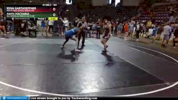 164 lbs Champ. Round 1 - Faith Macharia, All American Wrestling Club vs ...