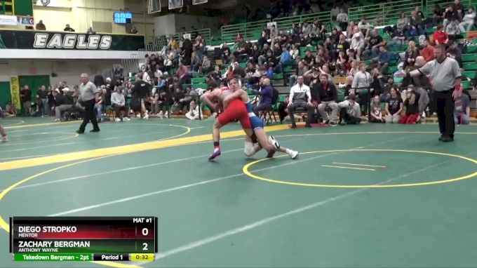 132 lbs Cons. Semi - Zachary Bergman, ANTHONY WAYNE vs Diego Stropko ...