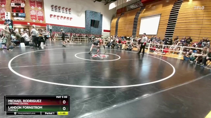 157 lbs Champ. Round 2 - Michael Rodriguez, Cheyenne Central vs Landon ...