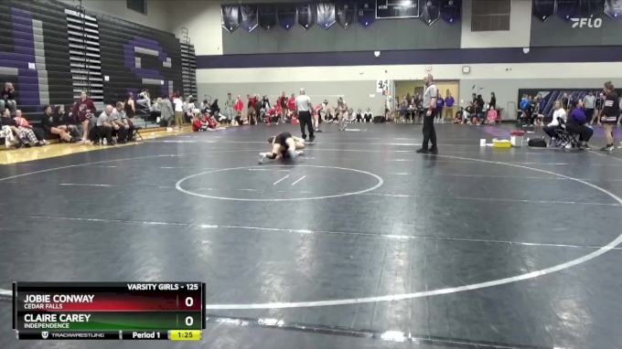 125 lbs 7th Place Match - Claire Carey, Independence vs Jobie Conway ...