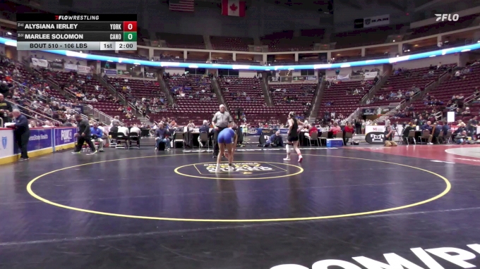 112 lbs First Round - Alysiana Ierley, York Suburban-G vs Marlee ...