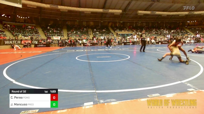 76 lbs Round Of 32 - Charlie Perea, Pomona Elite vs Jaxon Mancuso ...
