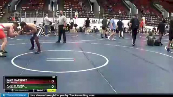 195 lbs Round 1 (6 Team) - Jake Martinez, Bad Bass WC vs Austin Mark ...