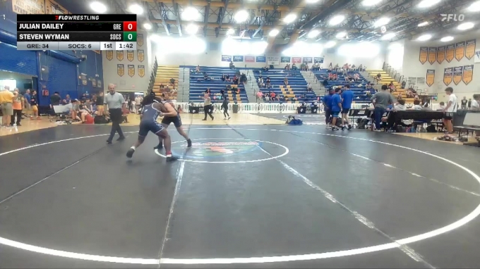 165 lbs Round 4 (8 Team) - Steven Wyman, Socs vs Julian Dailey, Greasers