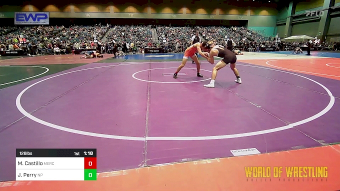 126 lbs Quarterfinal - Michael Castillo, Merced Bears WC vs Jeremiah ...