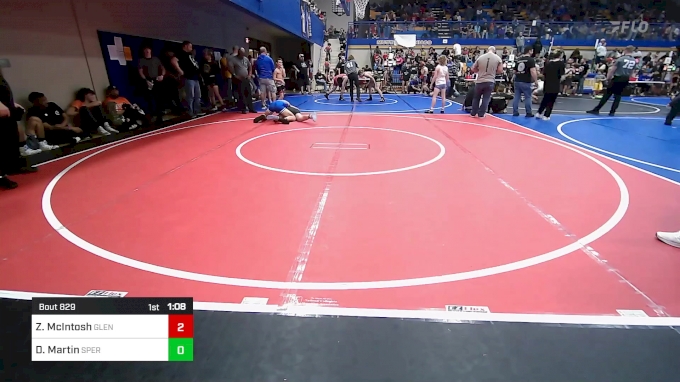 130 lbs Semifinal - Za McIntosh, Glenpool vs Dylan Martin, Sperry ...