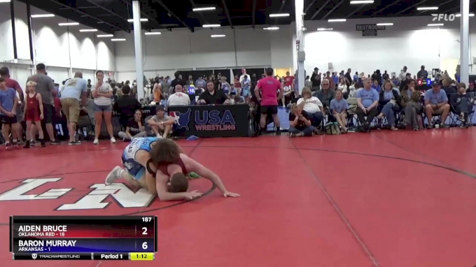 187 lbs Round 3 (8 Team) - Aiden Bruce, Oklahoma Red vs Baron Murray ...