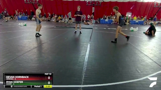 120 lbs Round 1 (16 Team) - Devan Hornback, Geneseo vs Ryan Hoefer, Xavier