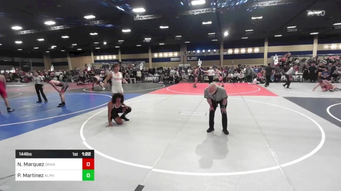 144 lbs Round Of 128 - Nathan Marquez, Orange County RTC vs Paganini Martinez, Alpha Wolves